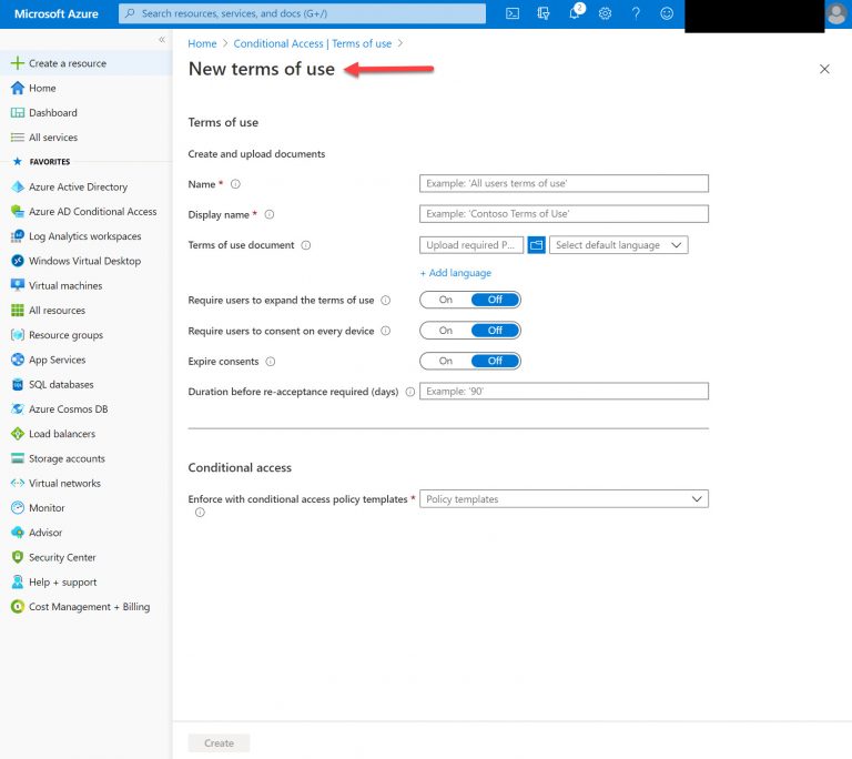 How to use Azure AD Conditional Access to add a Terms of Use EULA to ...
